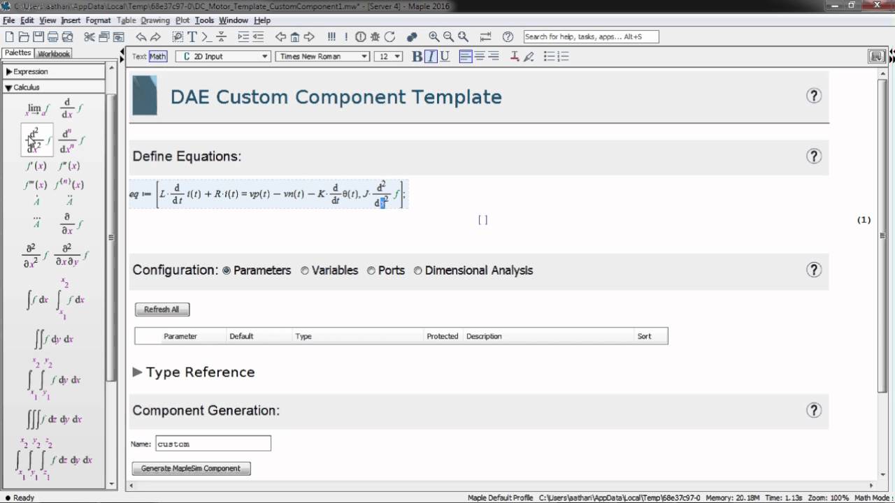MapleSim: How to Create Custom Components