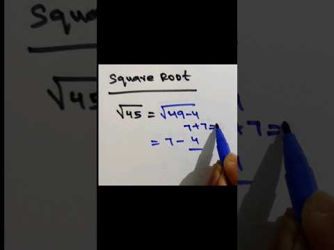 Square root of 45 (short tricks) very easy method #squareroot #maths #shortvideo #short