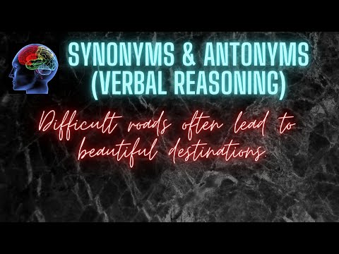 How to solve Synonyms & Antonyms questions easily.