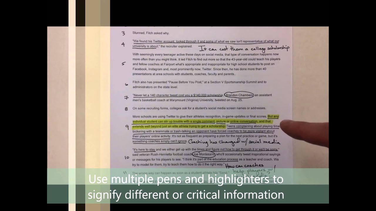 AVID 2 Minute PD - Marking the Text