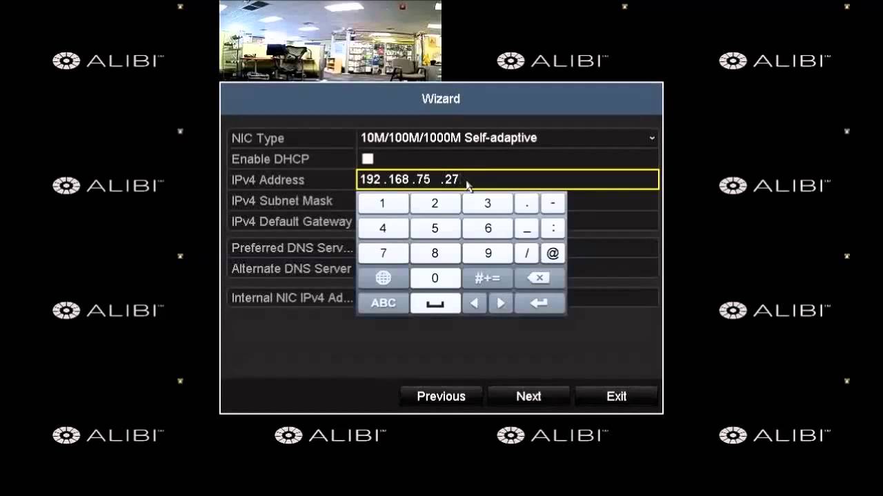 Alibi 5000 Series NVRs: Using the Wizard