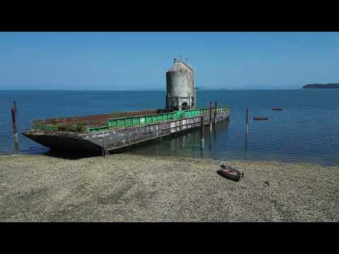 Deep Water Recovery ship breaking bringing up the rust bucket barge ...