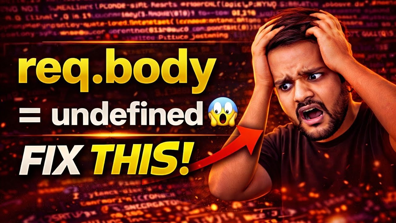 req.body undefined? Fix in 2 Minutes