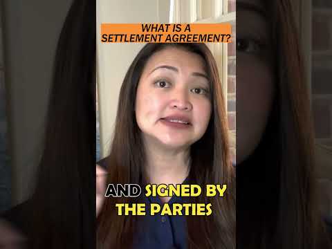 What Is A Settlement Agreement?