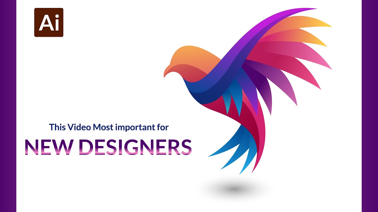 How to create Bird colorful logo gradient  in adobe illustrator