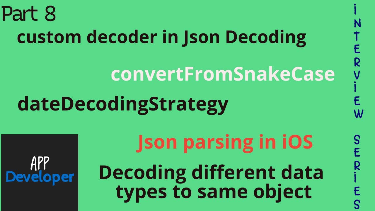 iOS Interview question || How to parse json in Swift || JSONDecoder