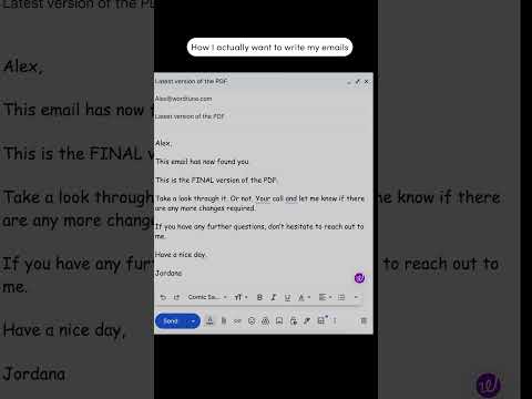 How I Actually Want to Write My Emails