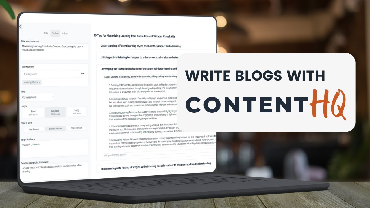 Build your own AI Blog Writer (reorganize sections with a click too!)
