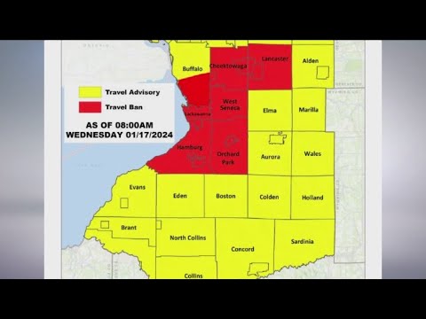 Travel bans in WNY as of 11a.m. during midday