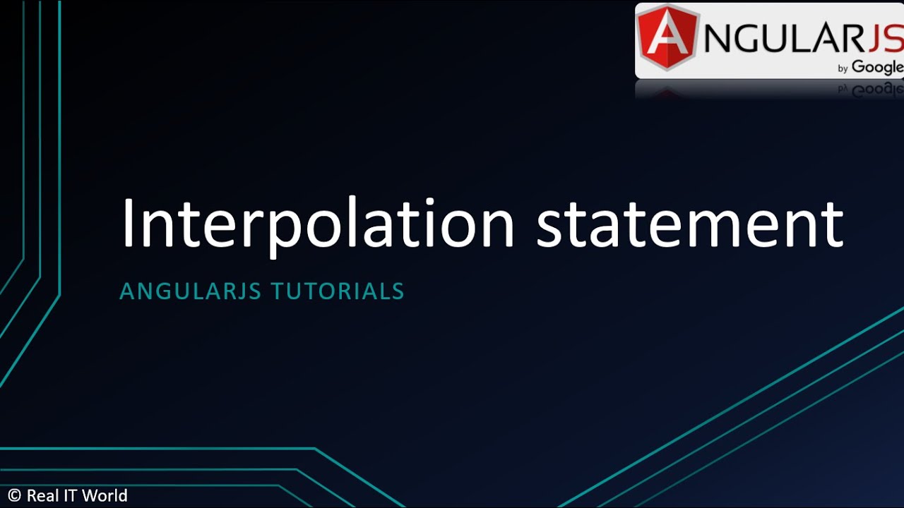 Interpolation statement || Angular JS tutorials