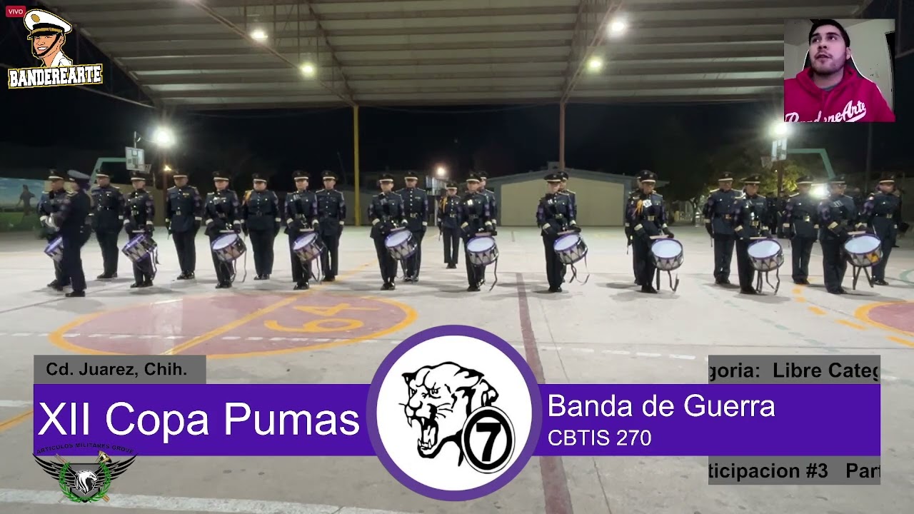 Rutina Libre - Banda de Guerra Cbtis 270 - Categoria Preparatoria - XII Copa Pumas