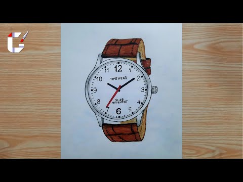 How to draw A Watch Step by Step – I'm Youtuber – Follow my videos to ...