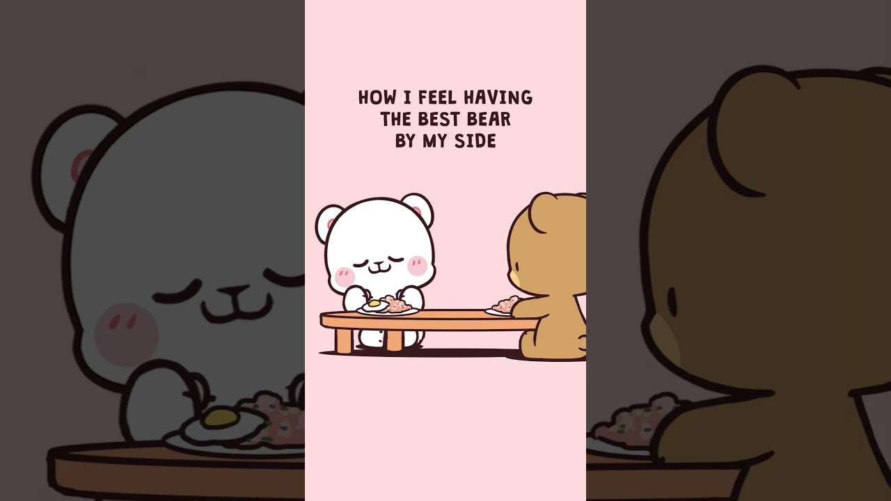 How I feel~❤️ #shorts #animation #bears #milkandmocha #milkmochabear