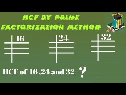 Find HCF by Prime Factorization Method in Urdu, HCF of 16 24 and 32