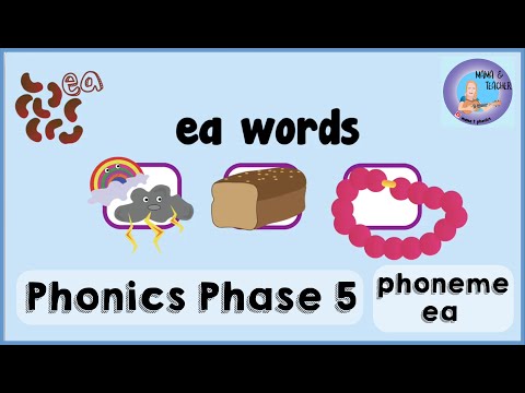 Phonics ea sound | Phase 5 Phonemes | 2 letter blends | sing say find and read the ea sound in words