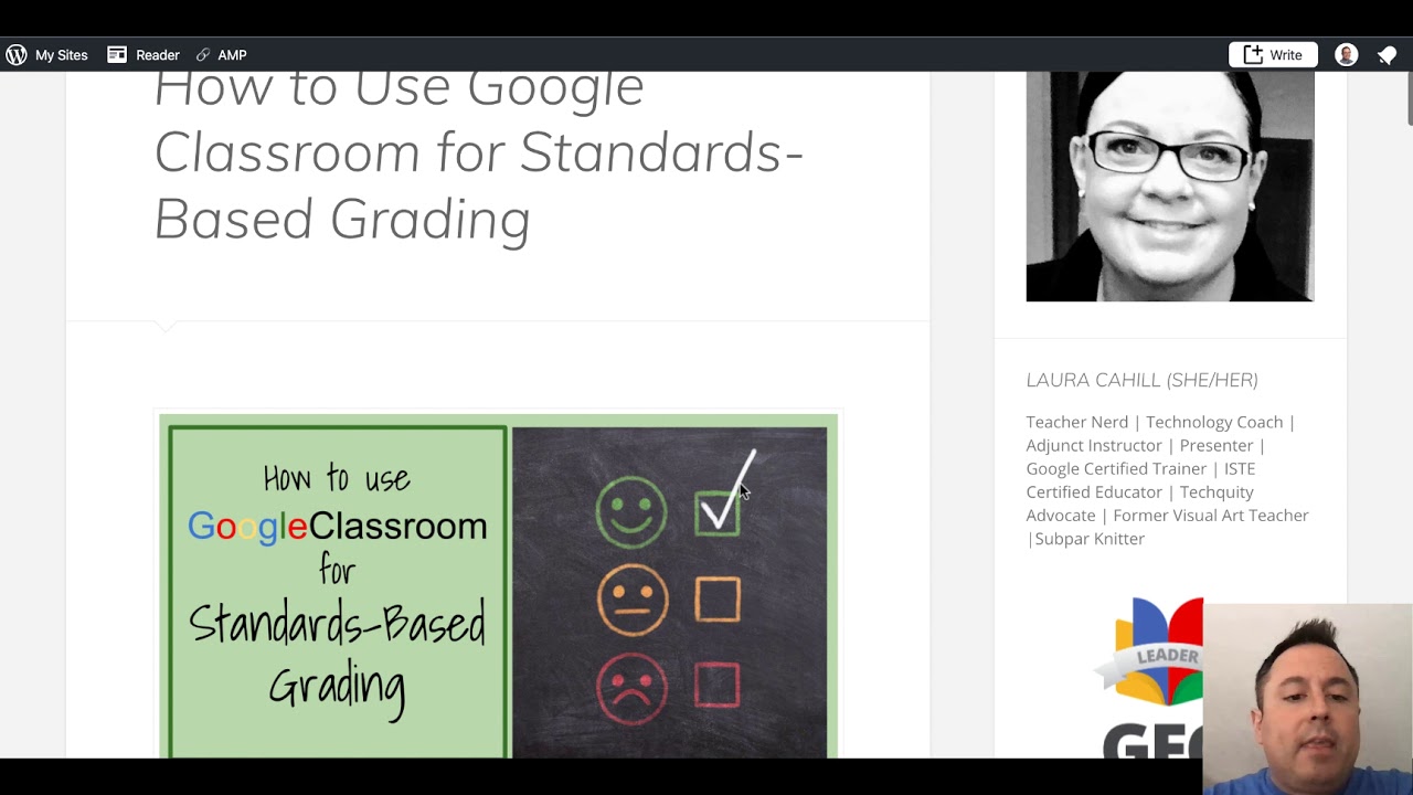Google Classroom for Standards Based Grading