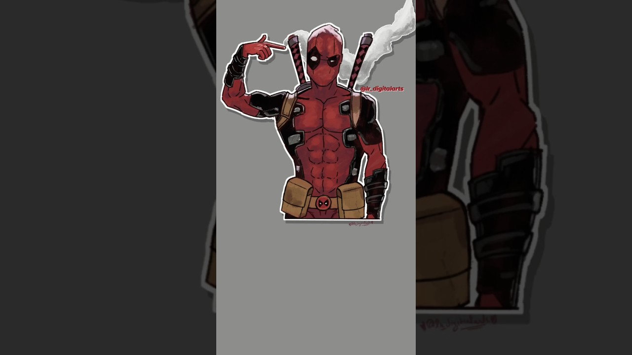 Drawing Deadpool..🤯😯!  #digitalart #deadpool #anatomy #art #anime #shorts #comics #sketch #wolverine