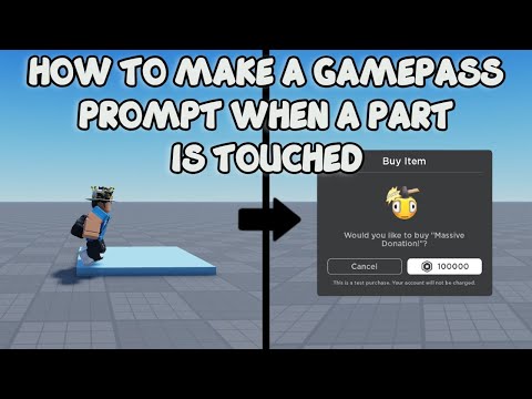 HOW TO MAKE A GAMEPASS PROMPT WHEN A PART IS TOUCHED | Roblox Studio Tutorial