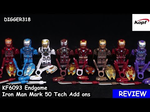 Lego Marvel Iron Man Kopf Bootleg KF6093 Mark 50 Tech Add ons Review 4K
