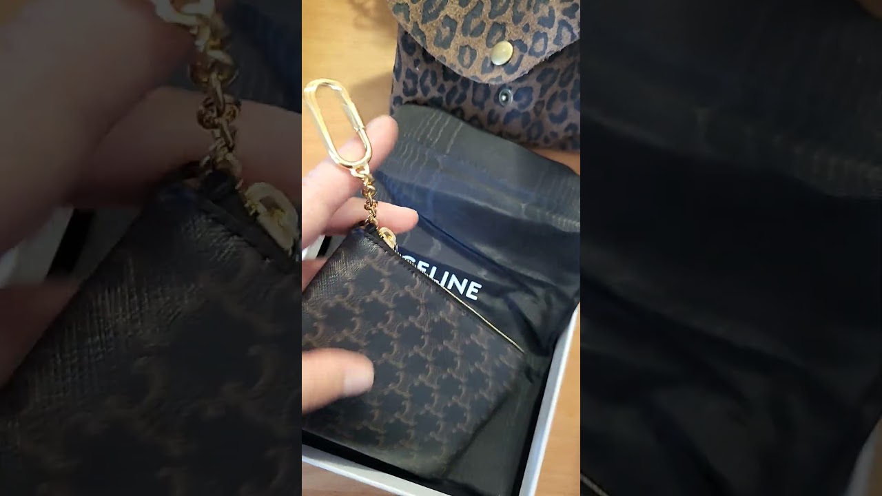 CÉLINE - Coin & card pouch with hook. #celine #luxury #pouch