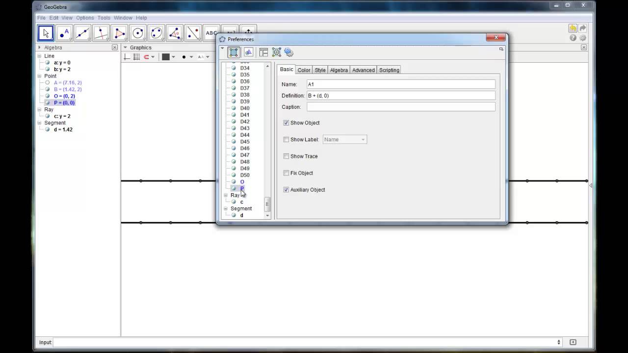 GeoGebra Tutorial 4 - Creating a Dynagraph