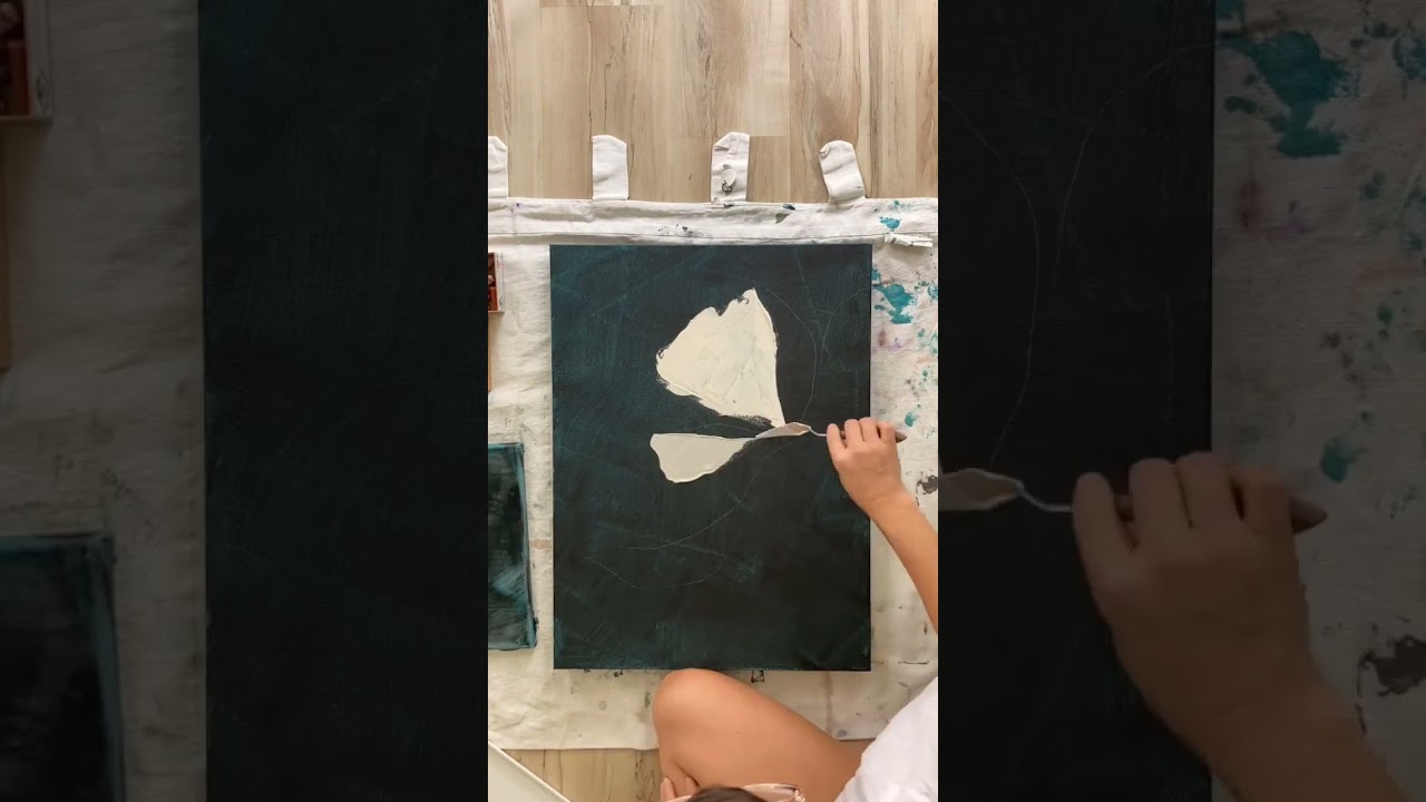 Abstract Floral Painting Demonstration   #abstractart #acrylicpainting