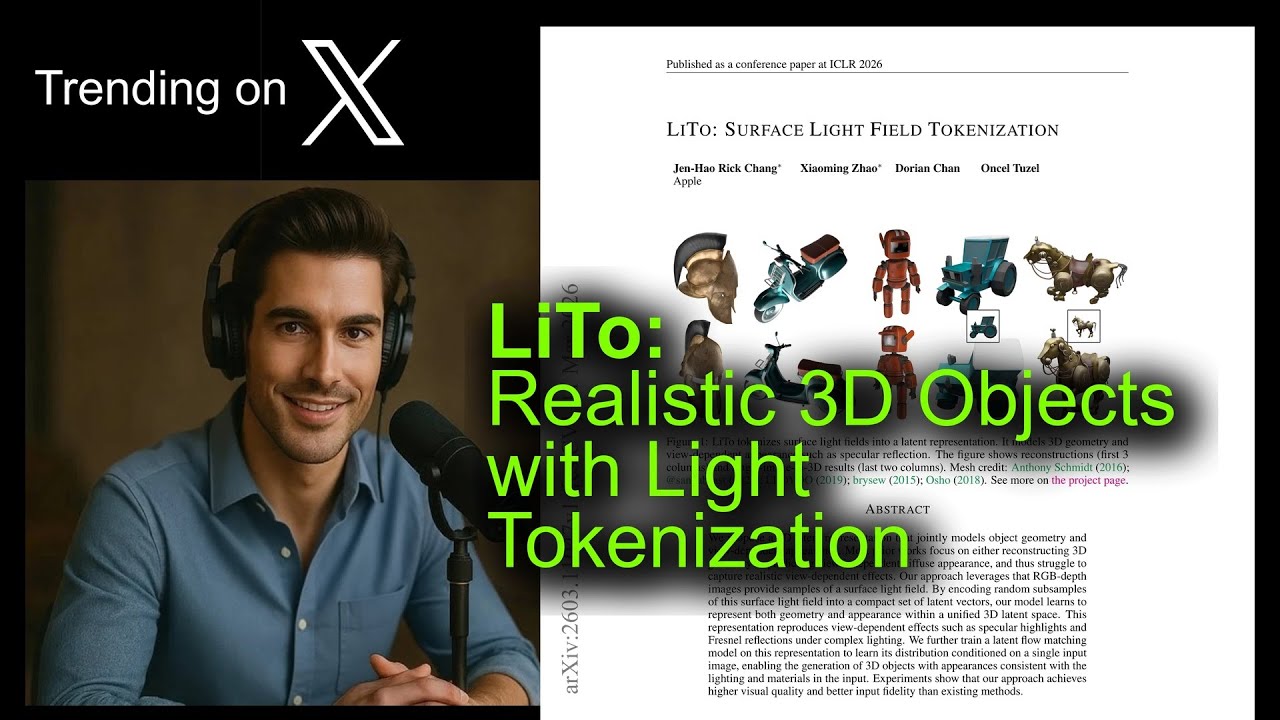 LiTo: Realistic 3D Objects with Light Tokenization