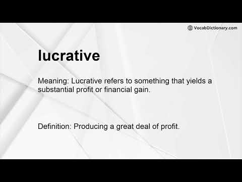 lucrative Meaning