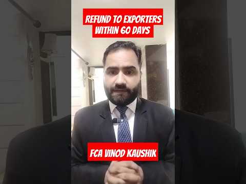 Refund to exporters within 60 days #gst #gstact #motivation # gstrefund #gstupdates #law