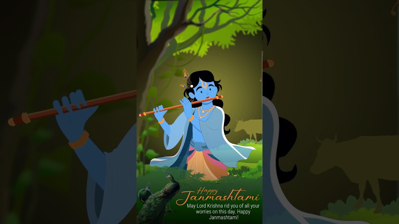 Krishna Janmastami AE Template - 2025 || Motion Graphic Video : Krishna Janmashtami special Video