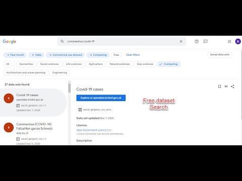 Using Google Dataset Search to get free datasets