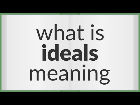 Ideals | meaning of Ideals