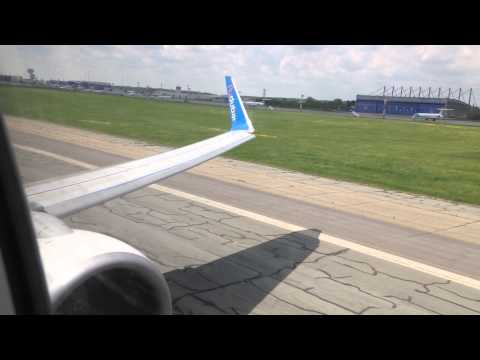 flydubai 737-800 take-off from Bucharest OTP