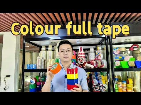 Pink parcel tape,colour full tape,colour cello tape 1 inch,multi colour tape,packing tape black