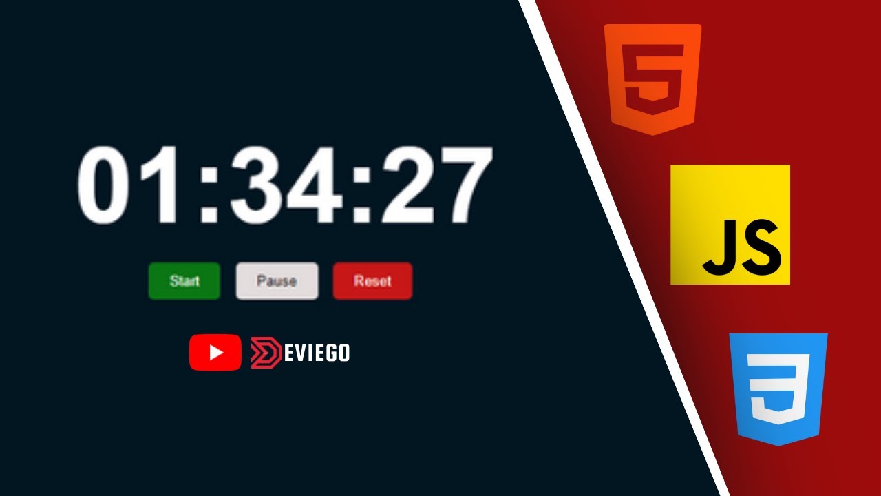 Learn HTML, CSS & JavaScript by coding a Stopwatch | A beginner tutorial
