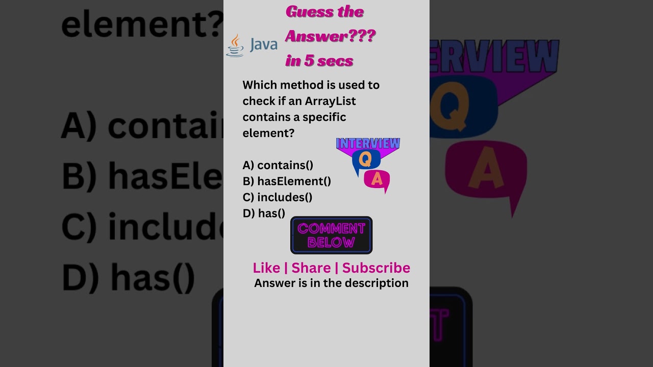 Java Interview Question | Java ArrayList #javashorts #javainterviewquestions