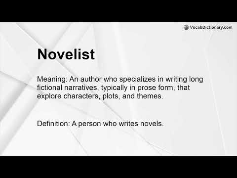 Novelist Meaning