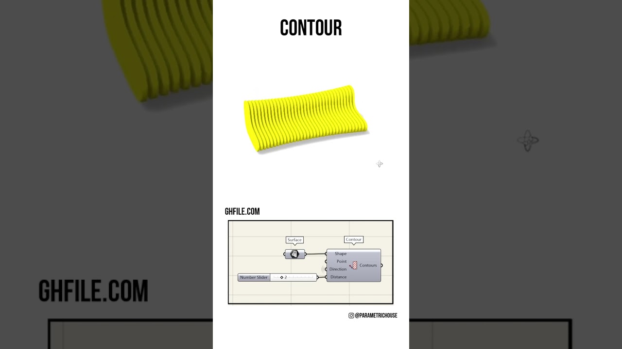 Grasshopper Tutorial (Contour) #shorts