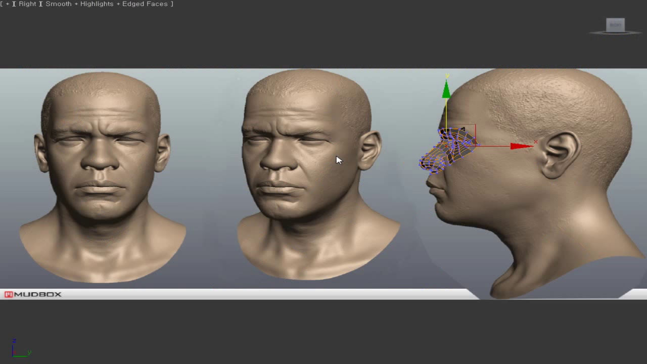 TimeLapse : Black Man face modeling