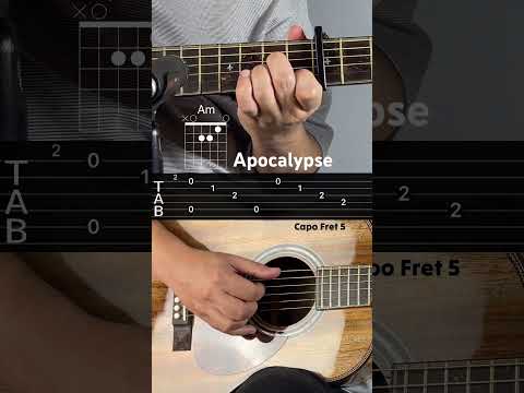 Apocalypse - Cigarettes After Sex. Guitar Tutorial with Tabs. #shorts