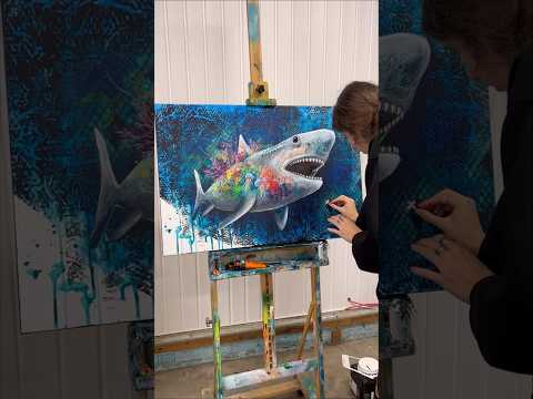 Painting with objects ! #animalartwork #colorfulartwork #animalart #femmeartiste #artists