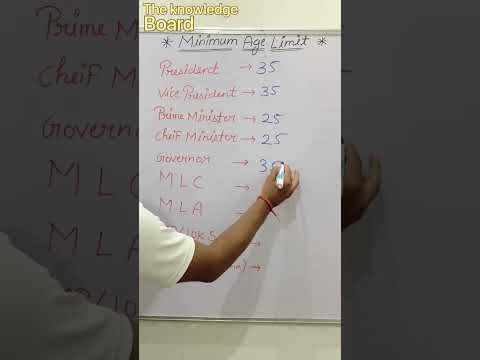 Minimum Age Limit of President ,Prime minister , MLA, MLC, CM ! #shorts #ytshorts #upsc #ssccgl #gk