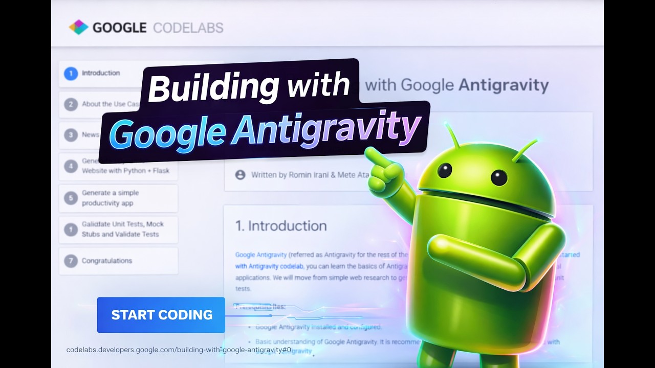 Google Antigravity Codelab Tutorial | Build Real Apps with AI Step by Step