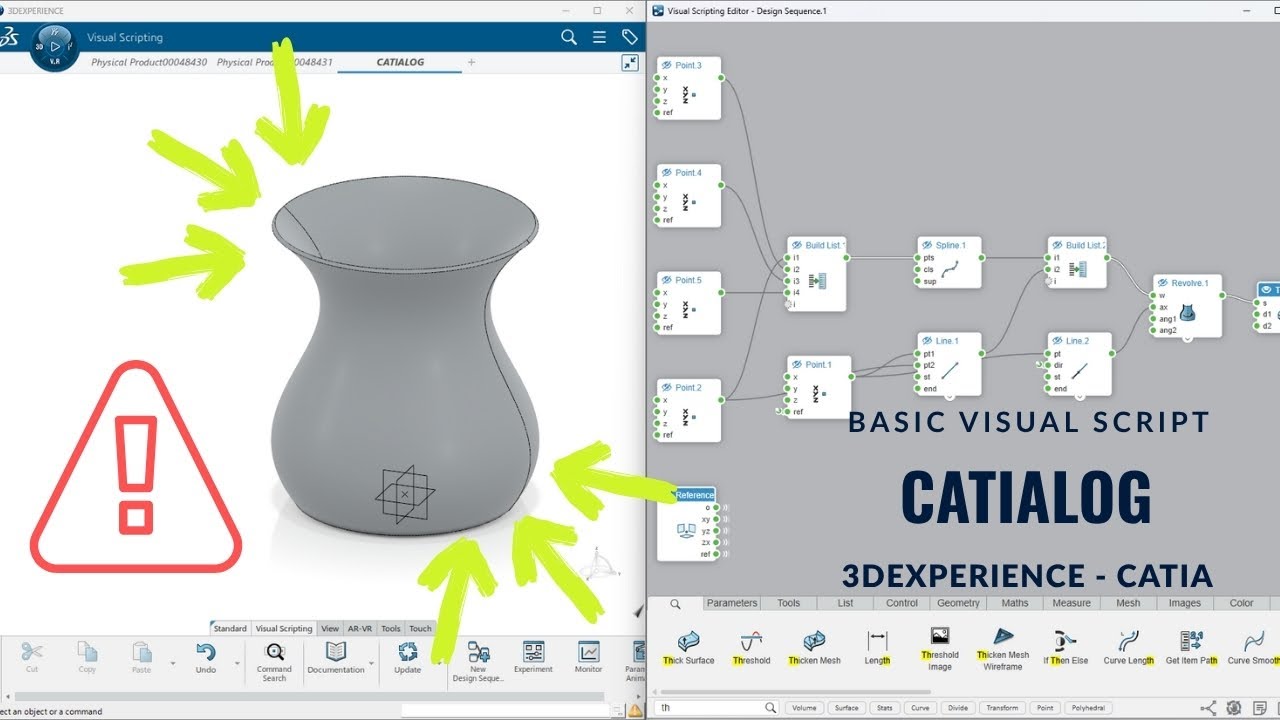 3DEXPERIENCE Visual Scripting | CATIA Automation Tutorial - CATIALOG