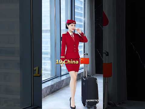 Top 10 Beautiful ❤️ Air Hostess Uniform 🥋 #shorts