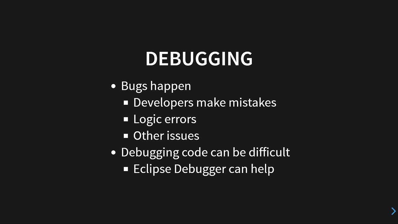 Intro To Java - Debugger