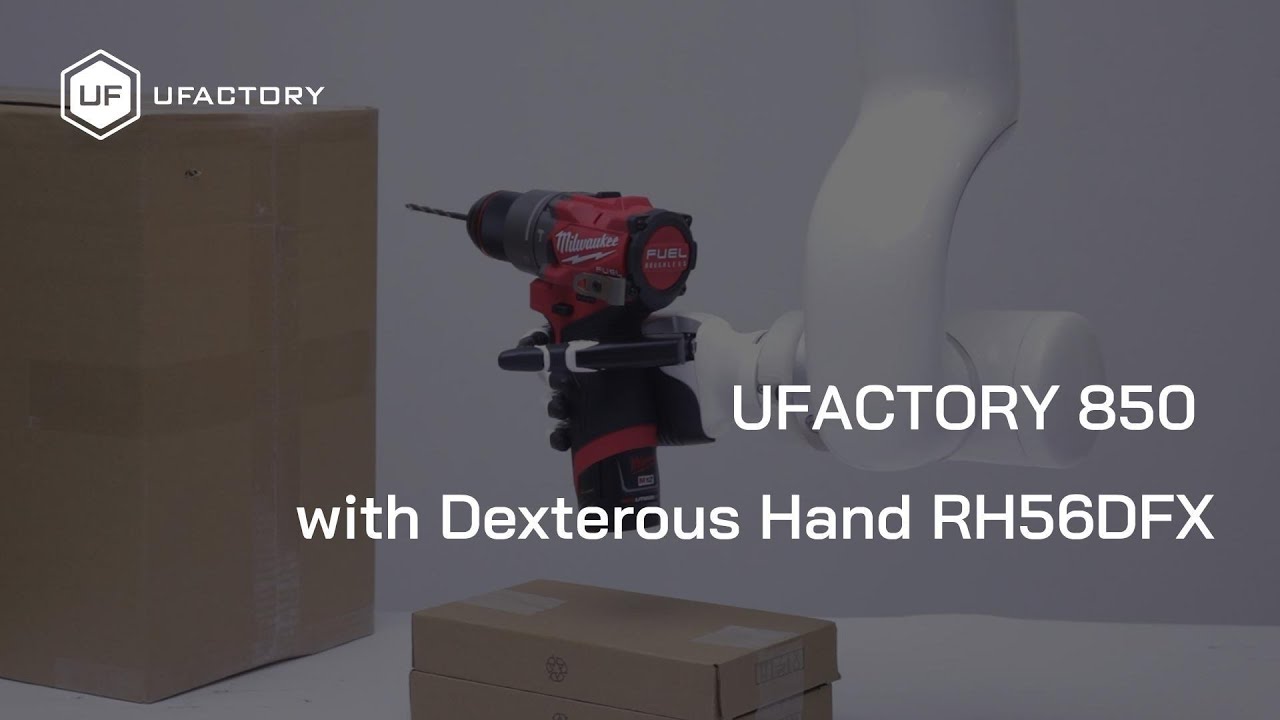 UFactory 850 Robot Arm Works Seamlessly with Dexterous Hand RH56DFX