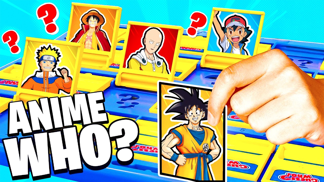 GUESS WHO but with ANIME CHARACTERS! (Goku, Naruto, One Punch Man, and More)