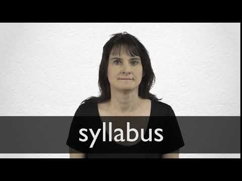 How to pronounce SYLLABUS in British English