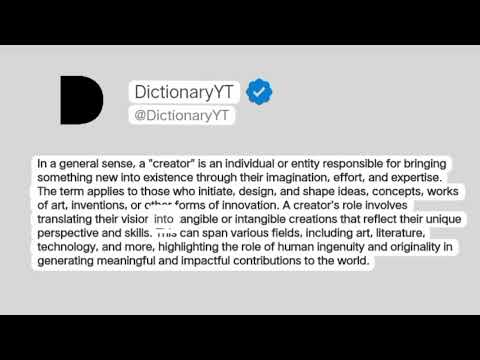 Creator Meaning in English